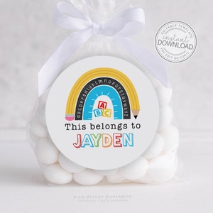 Printable This Belongs to Stickers for Kids, Editable This Belongs to ...