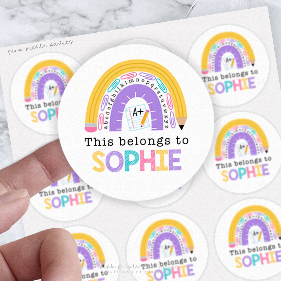 Printable This Belongs to Stickers for Kids, Editable This Belongs to ...