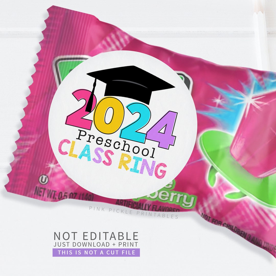 Printable Class Ring Stickers for Ring Pop, Preschool Class Ring ...