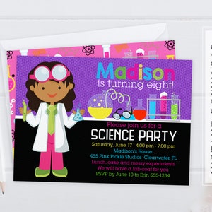 Science Invitation, Science Invite, Science Birthday, Science Party ...