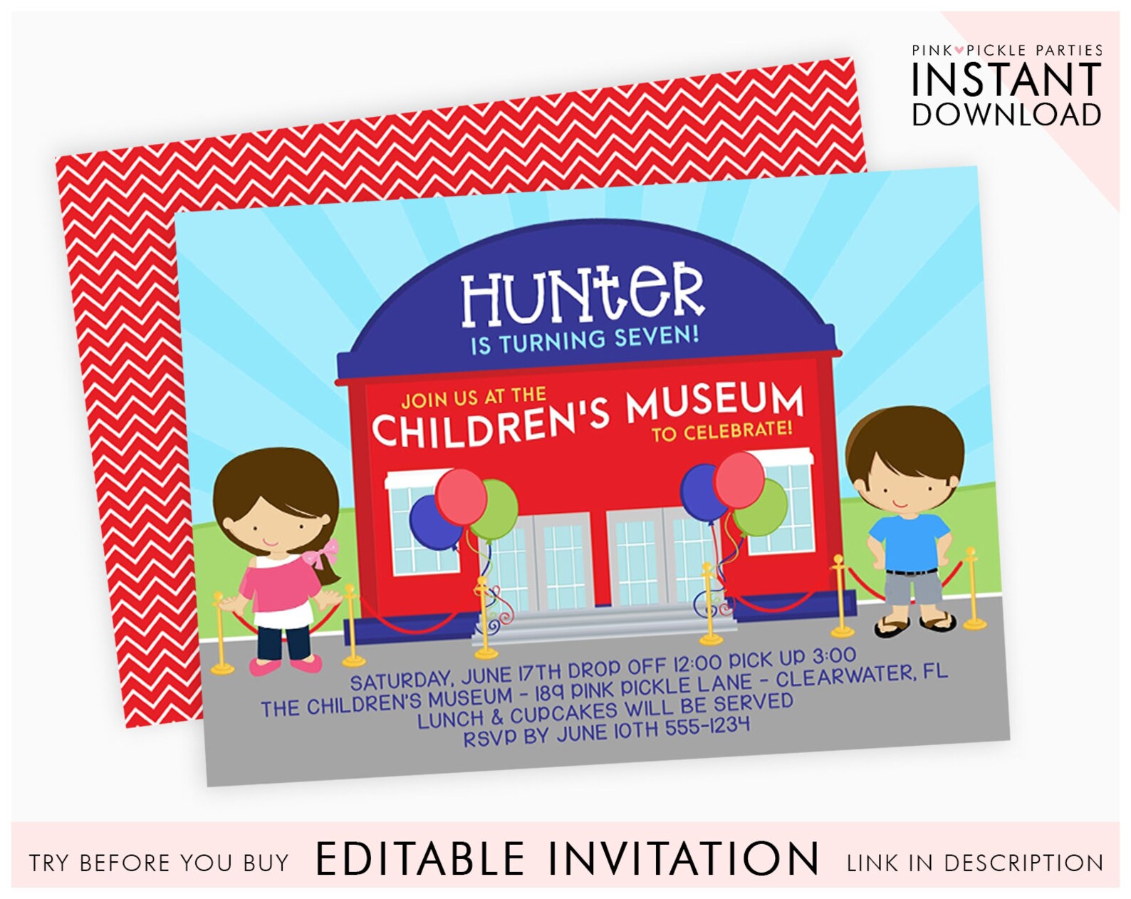 Childrens Museum Invitation Science Museum Invitation Museum - Etsy