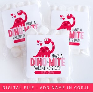 Printable Dino-mite Valentines Day Tag, Dinosaur Valentine Exchange ...