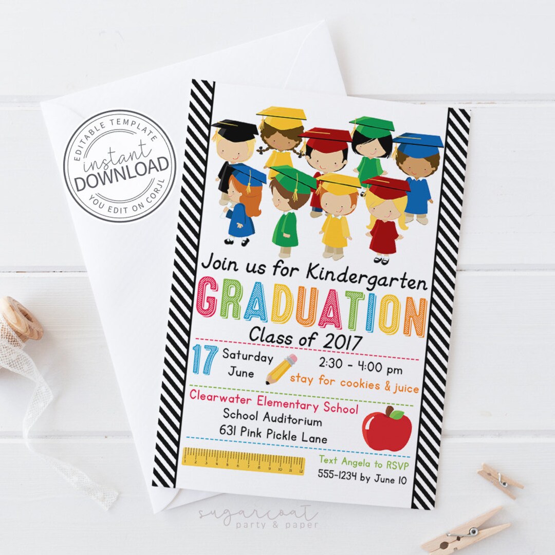Preschool Graduation Invitation Preschool Invitation - Etsy