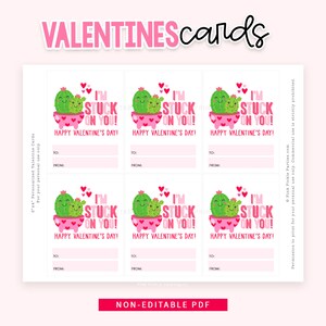 I'm Stuck on You Valentine's Day Cards for Kids. Cactus Classroom ...