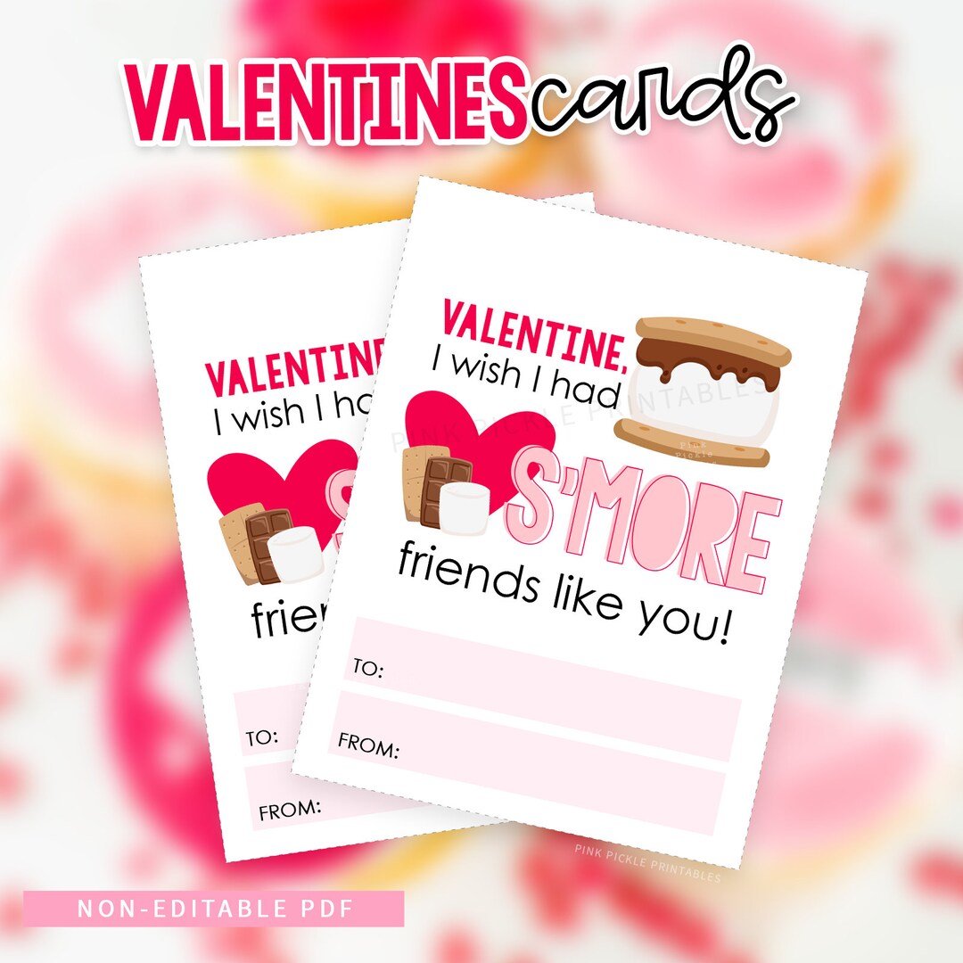 S'mores Valentine's Day Cards for Kids. S'more Friends Valentine ...