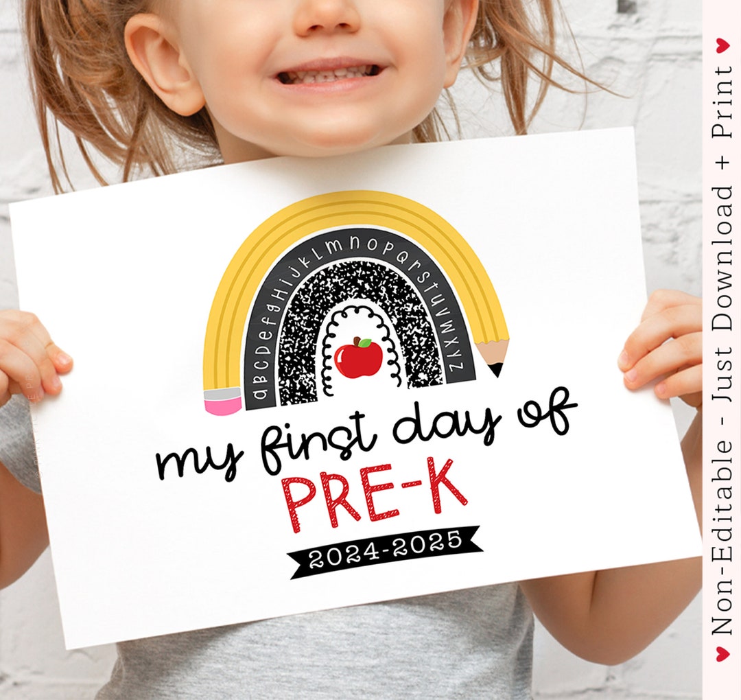 Signo del primer día de clases imprimible, signo del primer día ...