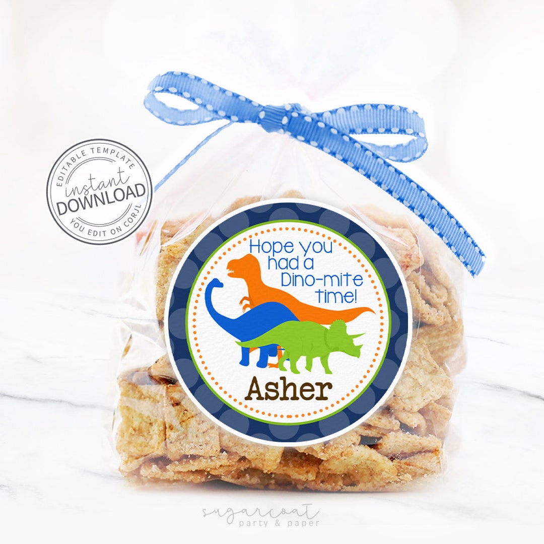 Dinosaur Favor Tags, Dinosaur Birthday, Dinosaur Party, Dinosaur Favor ...