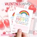 Rainbow Valentine's Day Cards for Kids. Valentine Rainbow Classroom ...