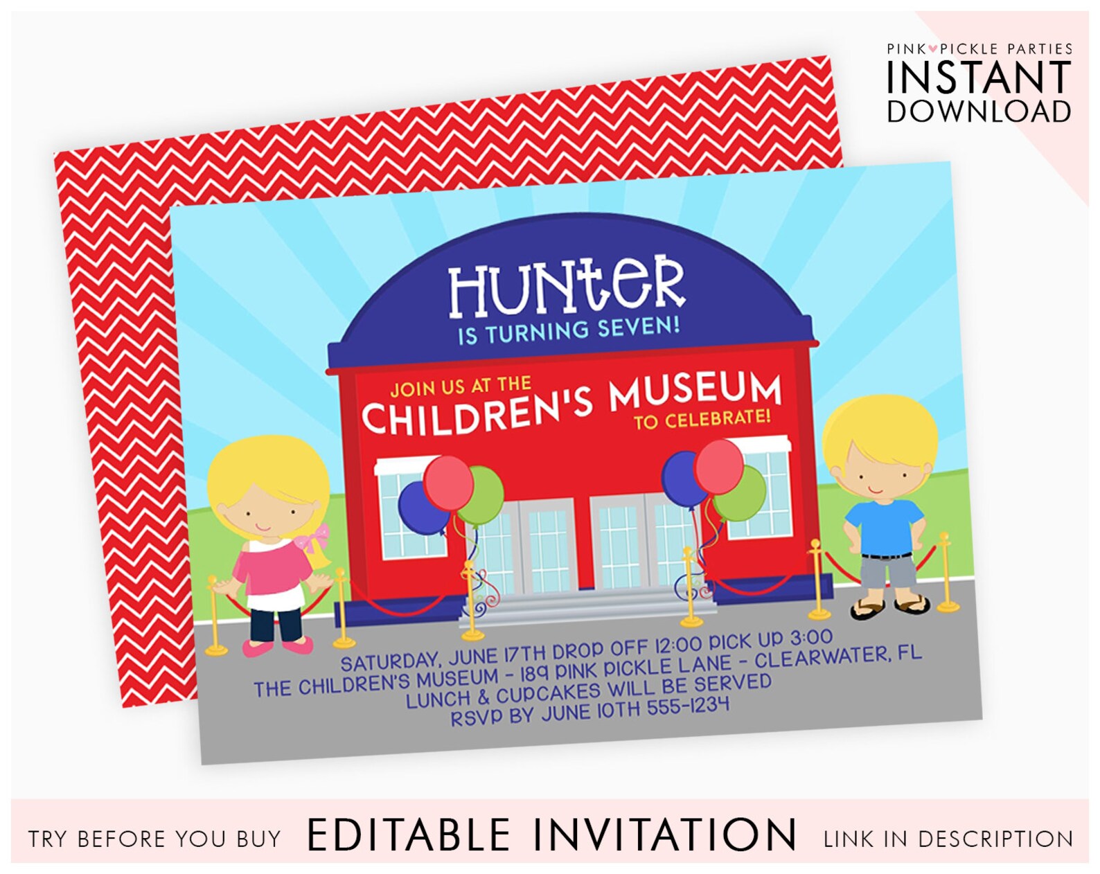 Childrens Museum Invitation Science Museum Invitation Museum - Etsy