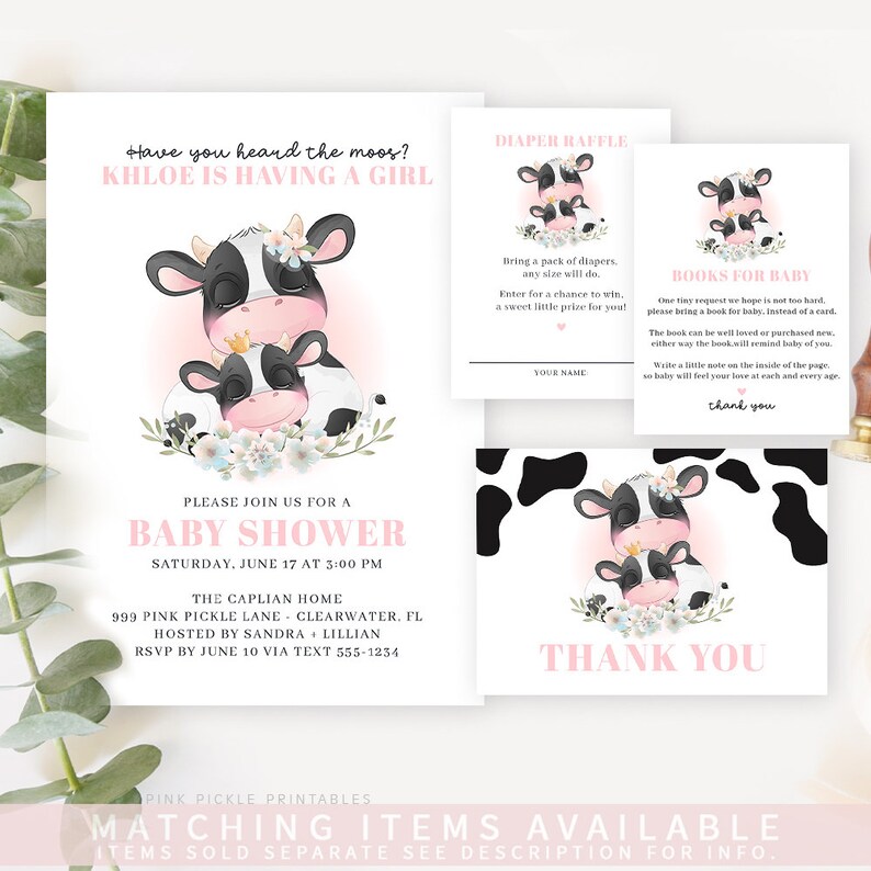 Cow Ear Tag Baby Shower Thank You Tags Thank Moo for Coming - Etsy