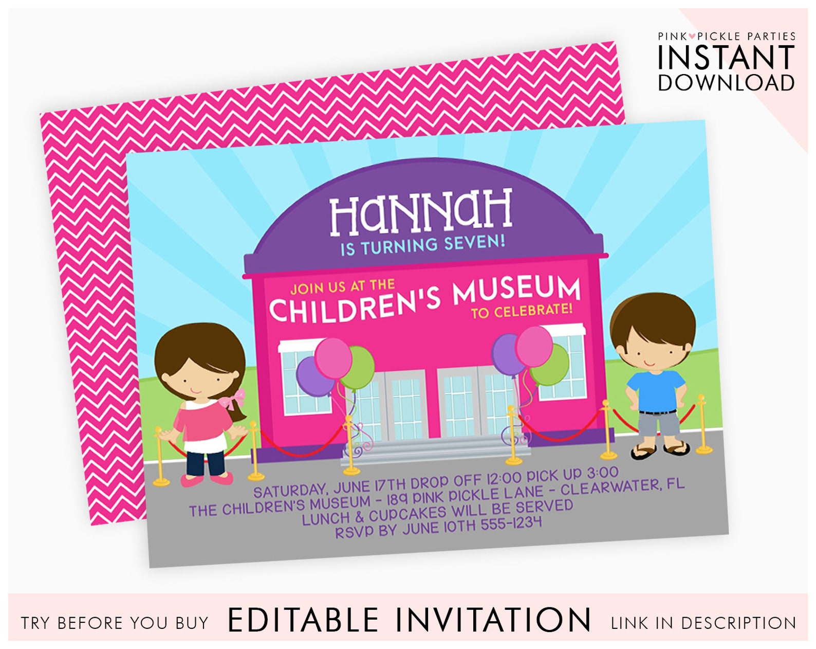 Childrens Museum Invitation Science Museum Invitation Museum - Etsy