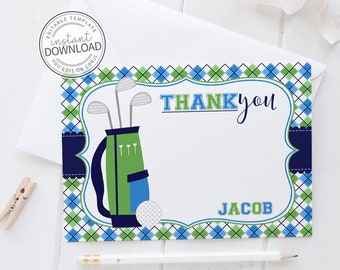 Golf Thank You Cards - Etsy