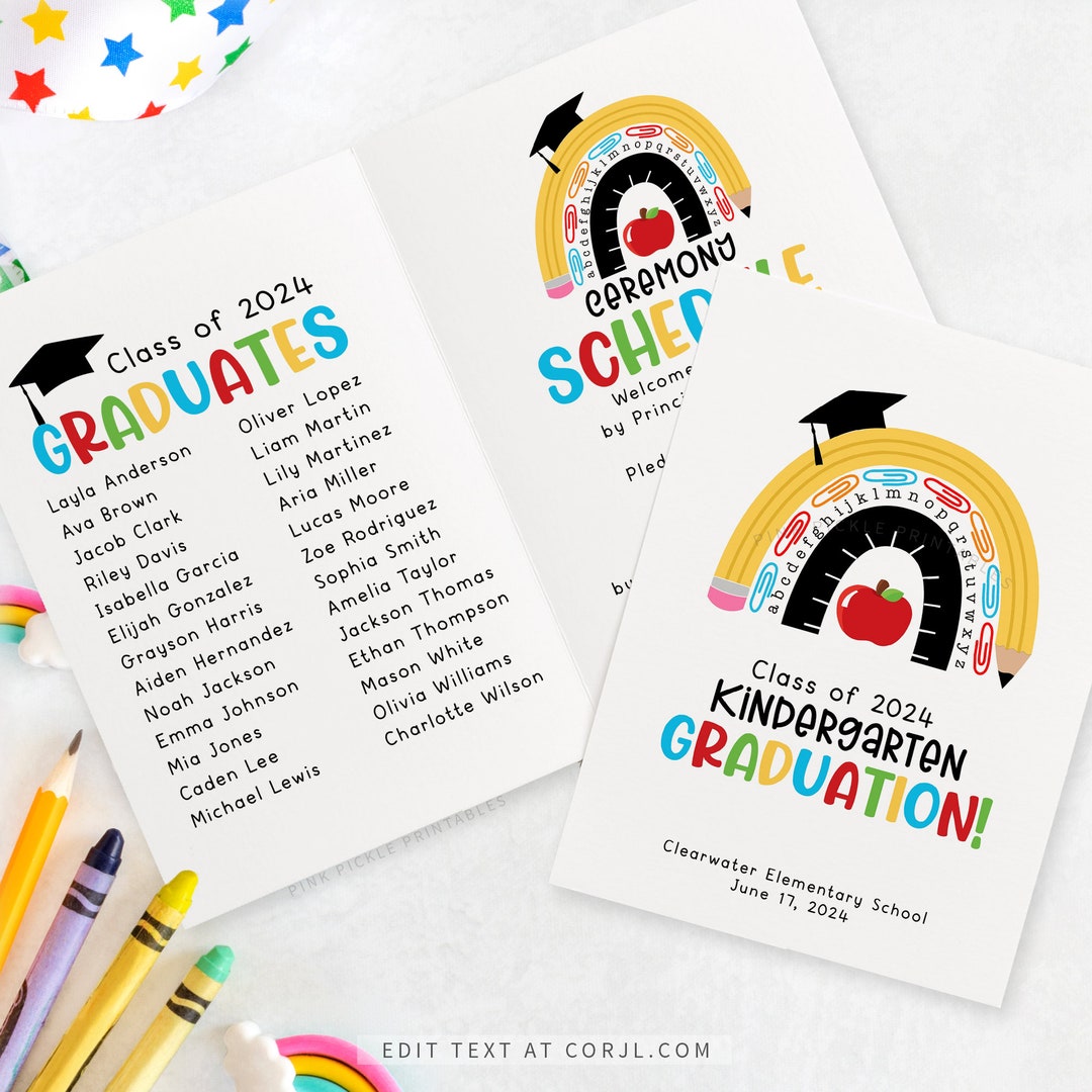 Graduation Program for Kindergarten, Preschool Graduation Program ...