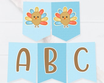 Turkey Birthday Banner - Etsy