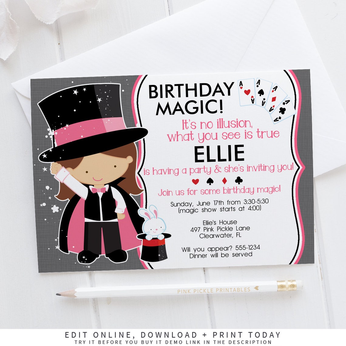 Magic Invitation Magic Birthday Party Magic Party - Etsy