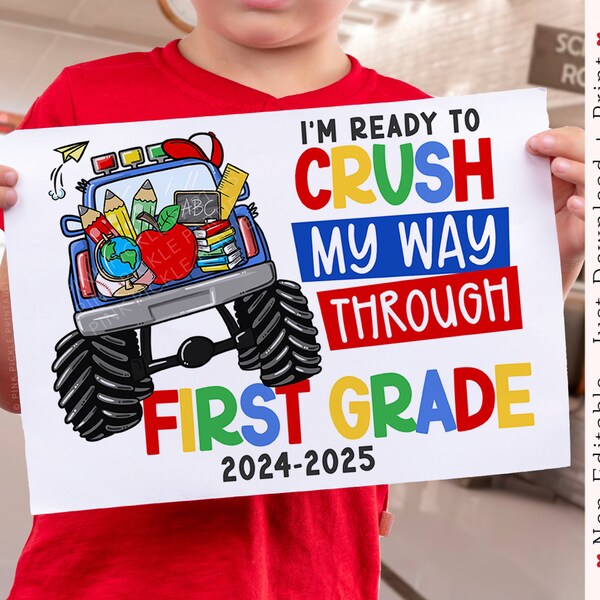 First Day of 1st Grade - Etsy