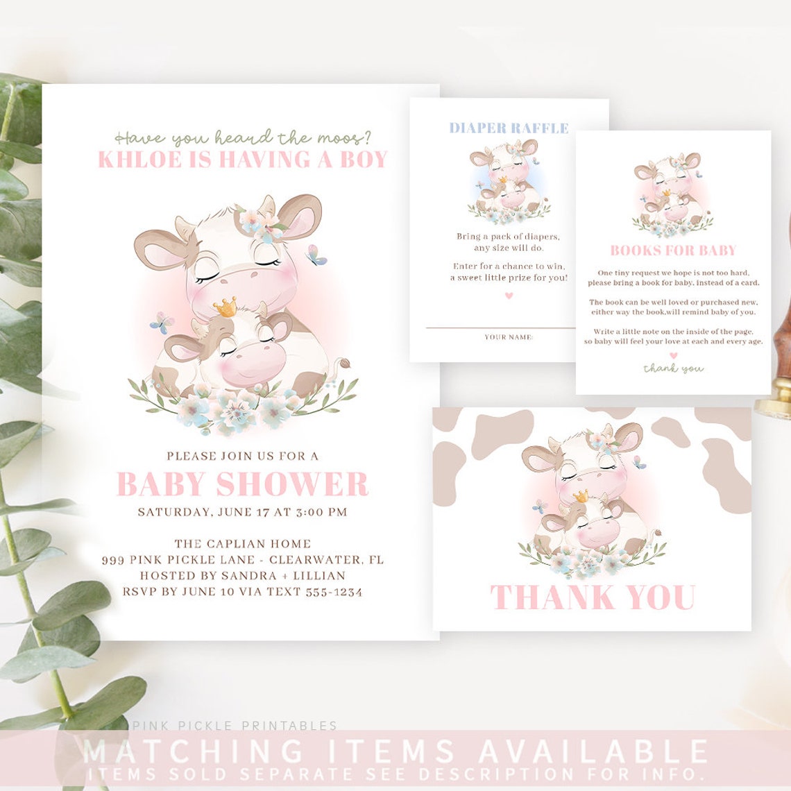 Editable Cow Baby Shower Food Tent Card Cow Food Label Cow - Etsy