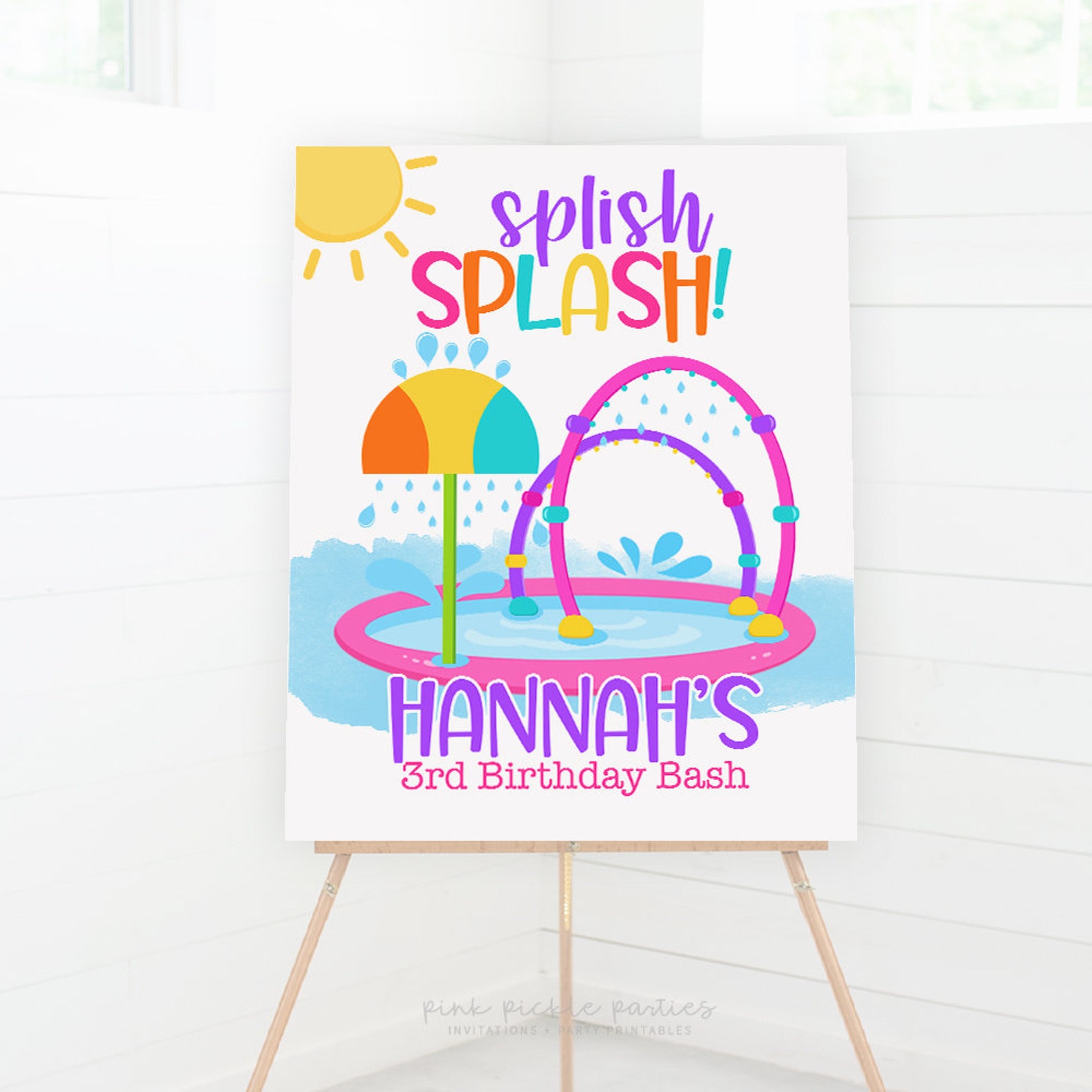 Editable Splash Pad Party Sign Splash Pad Party Sign Water | Etsy