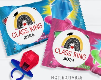 Printable Class Ring Stickers for Ring Pop, Kindergarten Class Ring ...