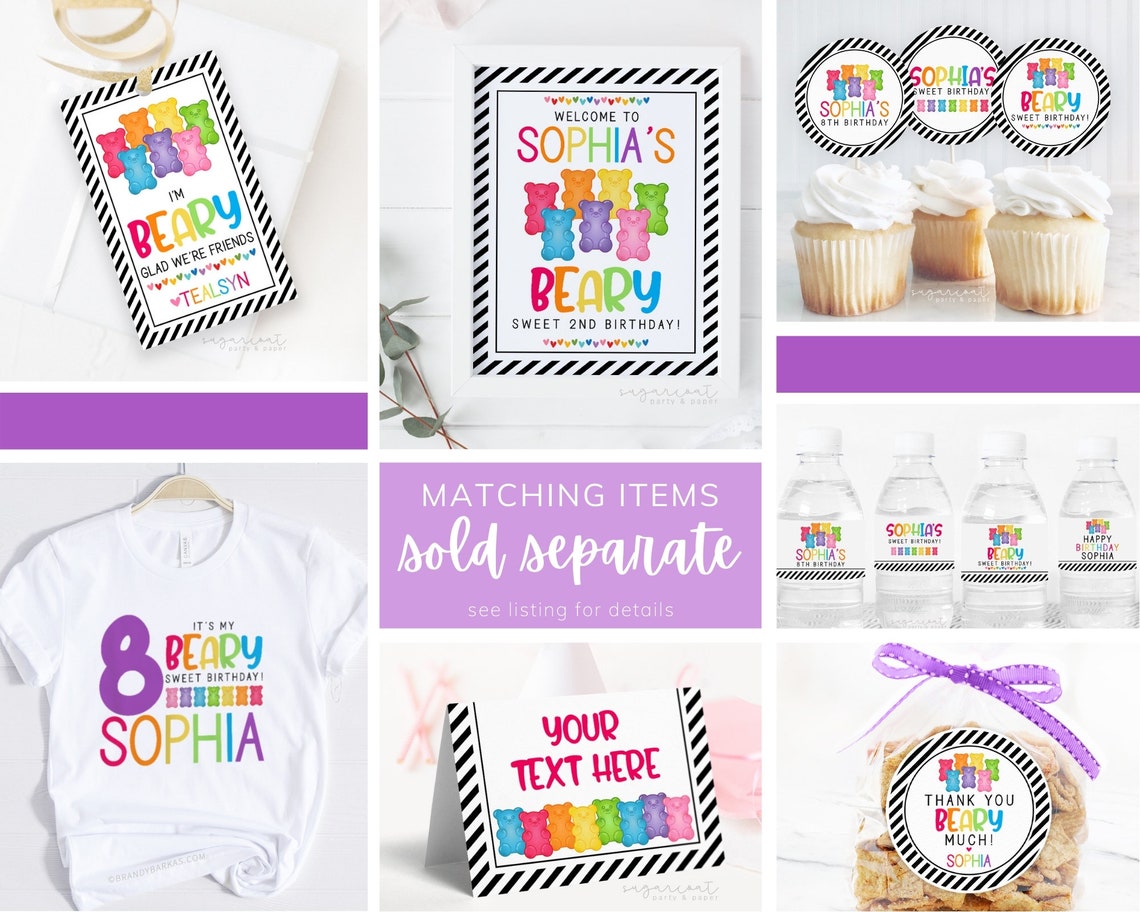 Gummy Bear Birthday Party Welcome Sign Gummy Bear Party | Etsy