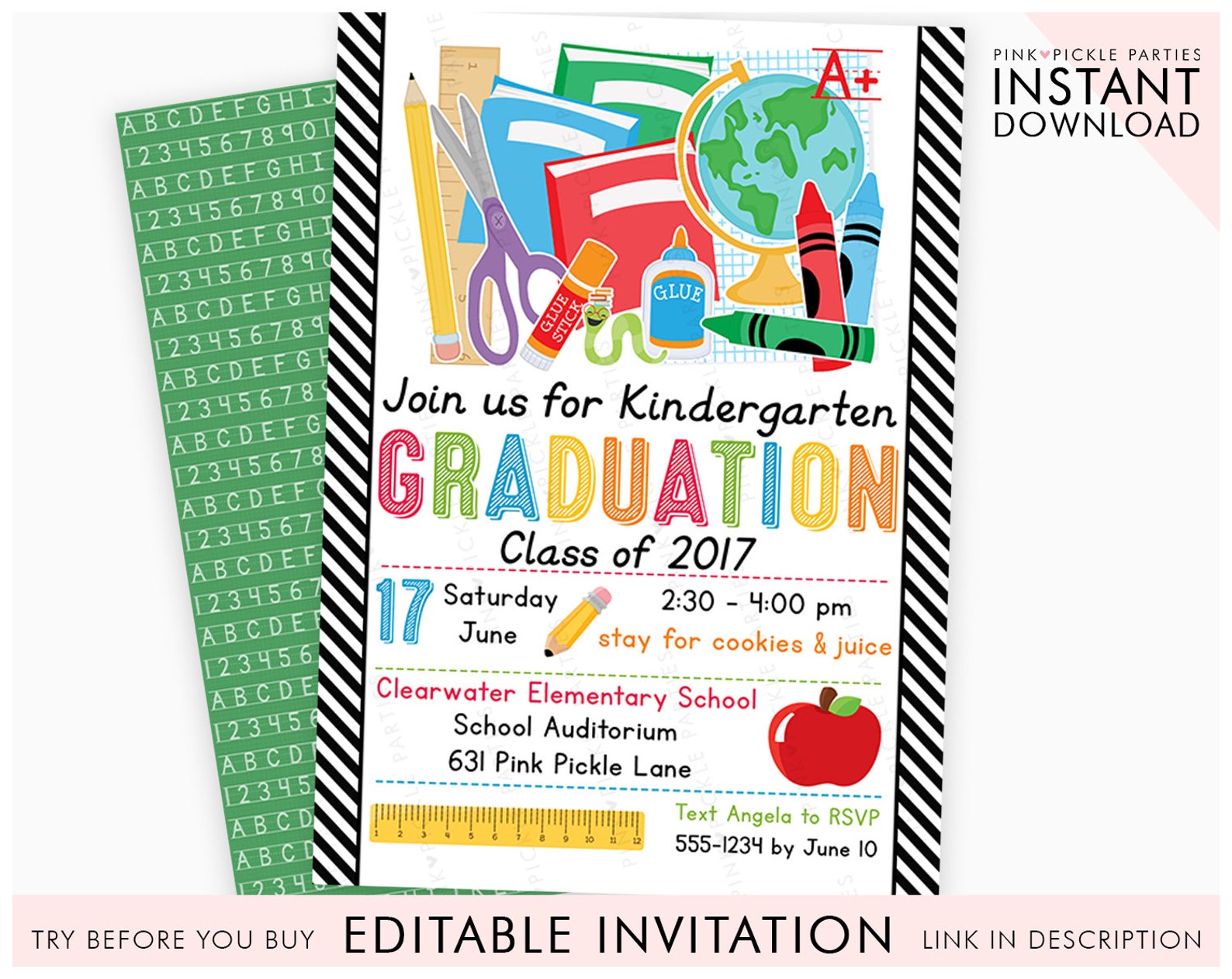 Preschool Graduation Invitation Preschool Invitation - Etsy
