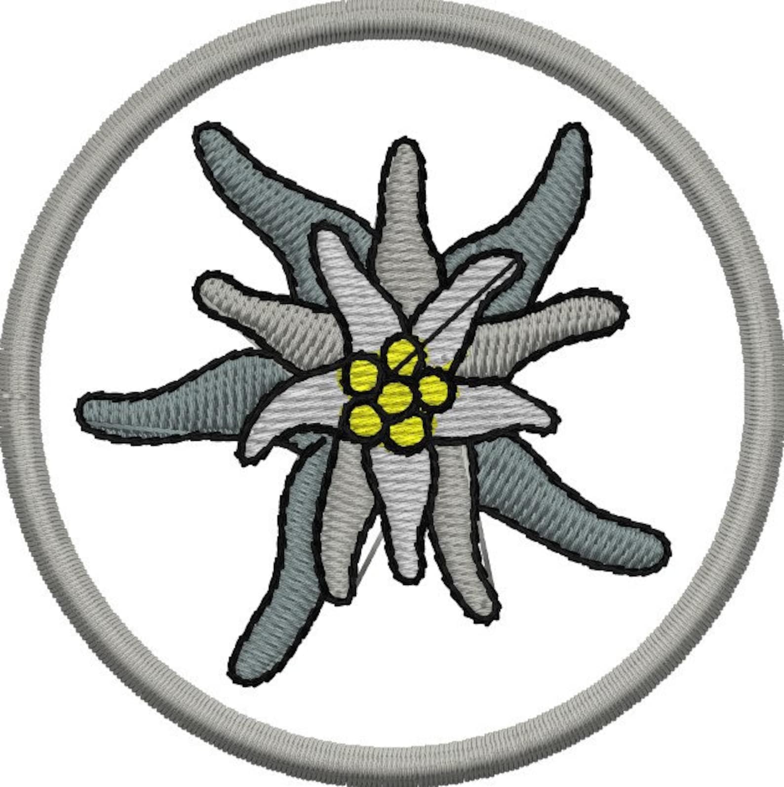 Machine Embroidery Design Edelweiss Patch, Pendant - Etsy UK