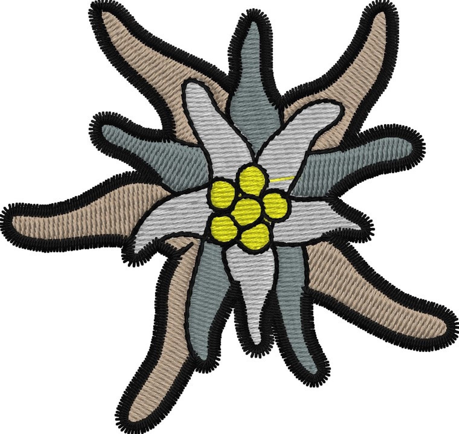 Machine Embroidery Design Edelweiss Patch, Pendant - Etsy UK