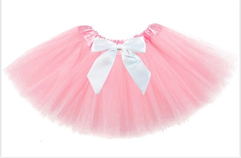 Light Pink Infant or Toddler Tutu With White Satin Removable or ...