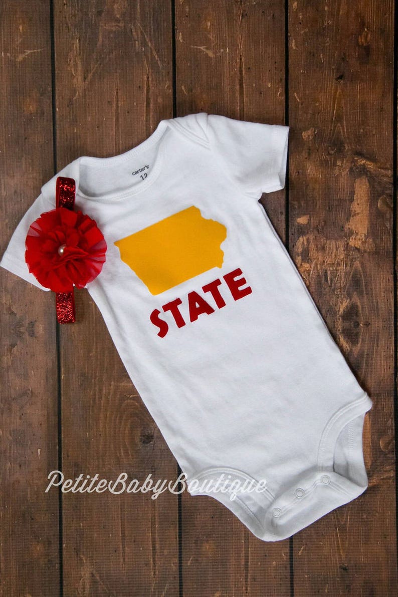 Iowa State Outfit for Baby Girl! Red Elastic Sparkly Headband - Etsy