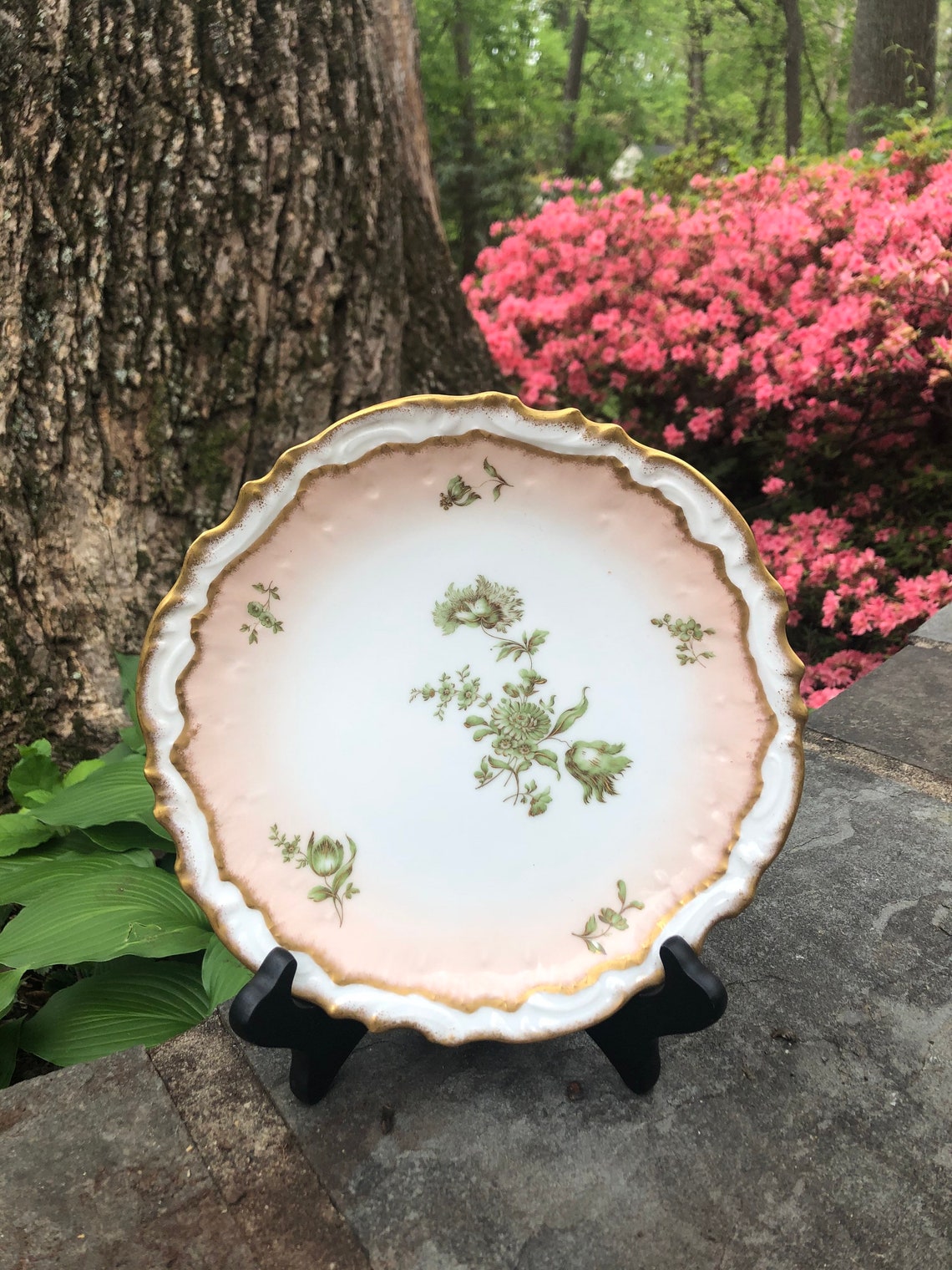 Antique English Serving Plate Elbogen Gilded Fancy Plate | Etsy