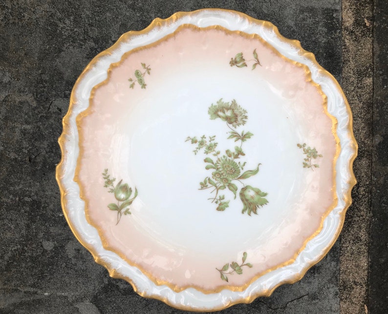 Antique English Serving Plate, Elbogen Gilded Fancy Plate TURGOT ...