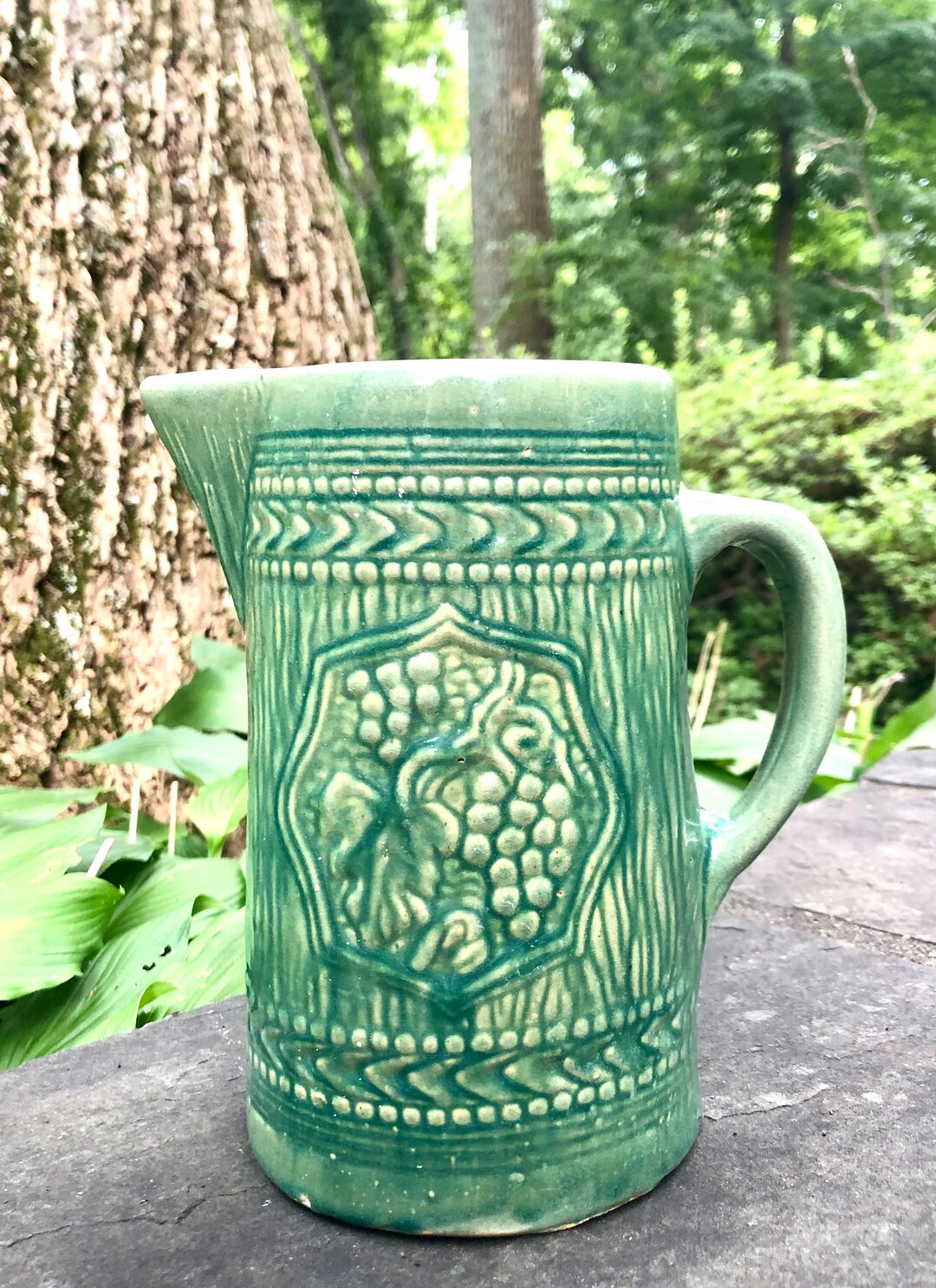 Antique Mccoy Pitcher, USA Pottery Pitcher, 9" Mccoy Vintage Pitcher ...