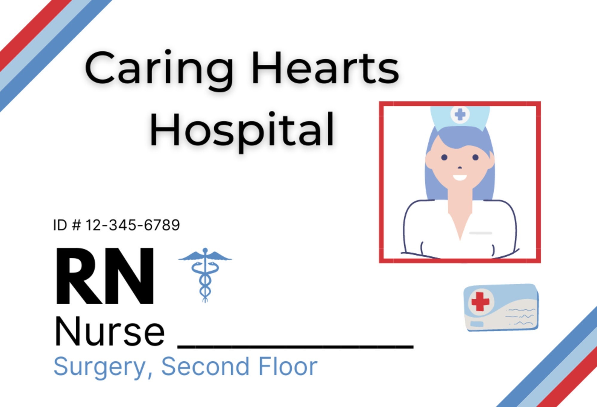 Let's Pretend! Printable Nurse's ID Badge | Pretend Play Nurse Badge ...