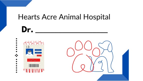 Let's Pretend Printable Play Veterinary Doctor ID Badge | Etsy