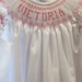 Smocked Dress/personalized/name/white/pink/pink Rick Rack - Etsy