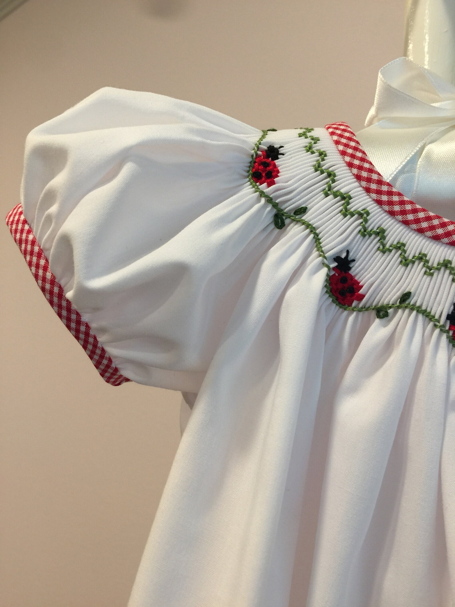 Lady Bug Hand Smocked Bishop/infant - Etsy