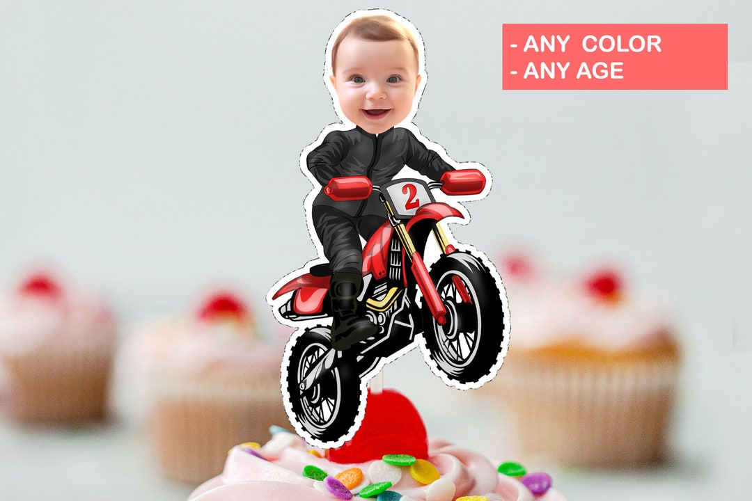 Dirt Bike Cupcake Topper: Personalized Racing Party Decor (digital File ...