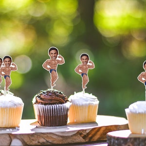 BODYBUILDER Cupcake Topper (DIGITAL FILE) , Printable Cupcaketopper ...