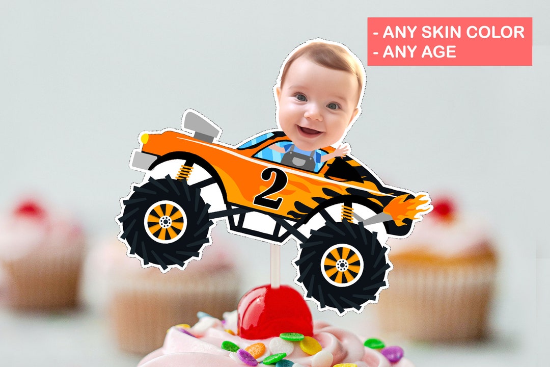 MONSTER TRUCK Cupcake Topper (DIGITAL File) , Printable Cupcaketopper ...