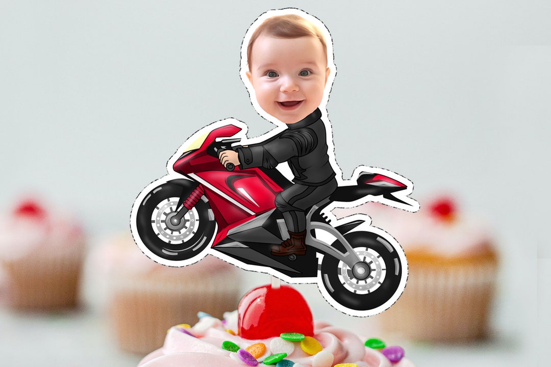 Sports Bike Cupcake Topper: Personalized Printable (digital File) - Etsy