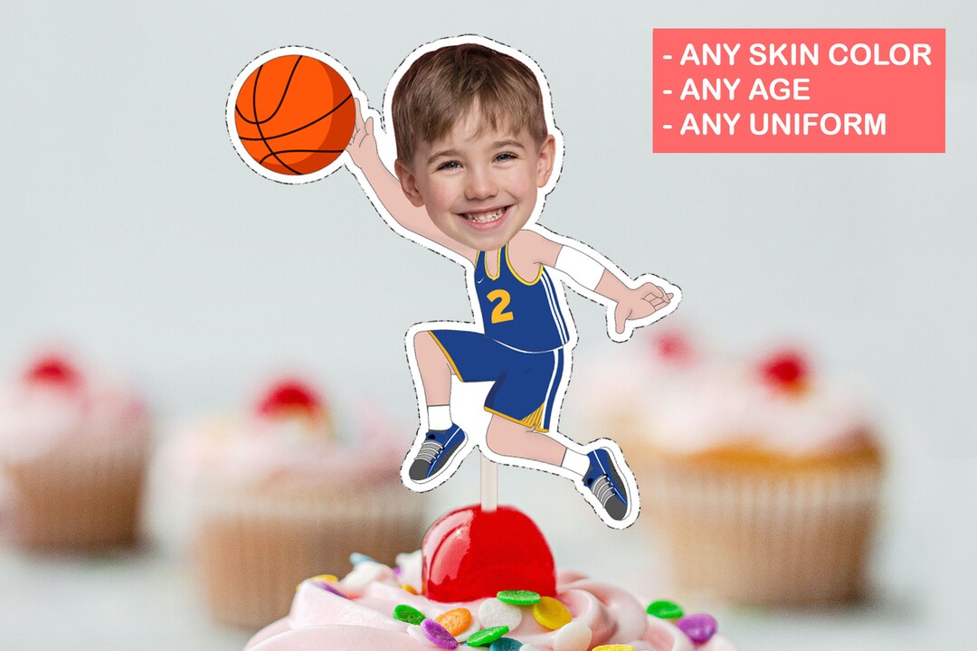 Basketball Player Cupcake Topper - Any Team / Any Design/ Any Color ...