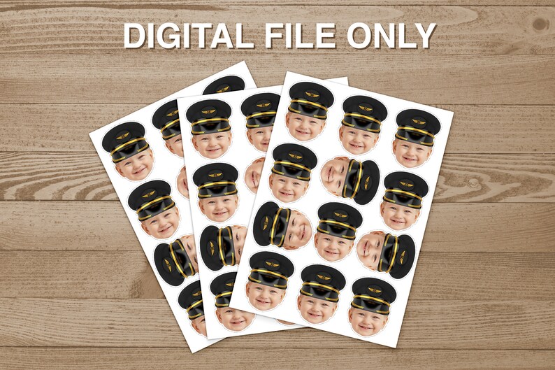 Airline PILOT Cupcake Topper DIGITAL FILE Printable - Etsy