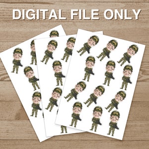 SOLDIER Cupcake Topper (DIGITAL FILE) , Printable Cupcaketopper ...
