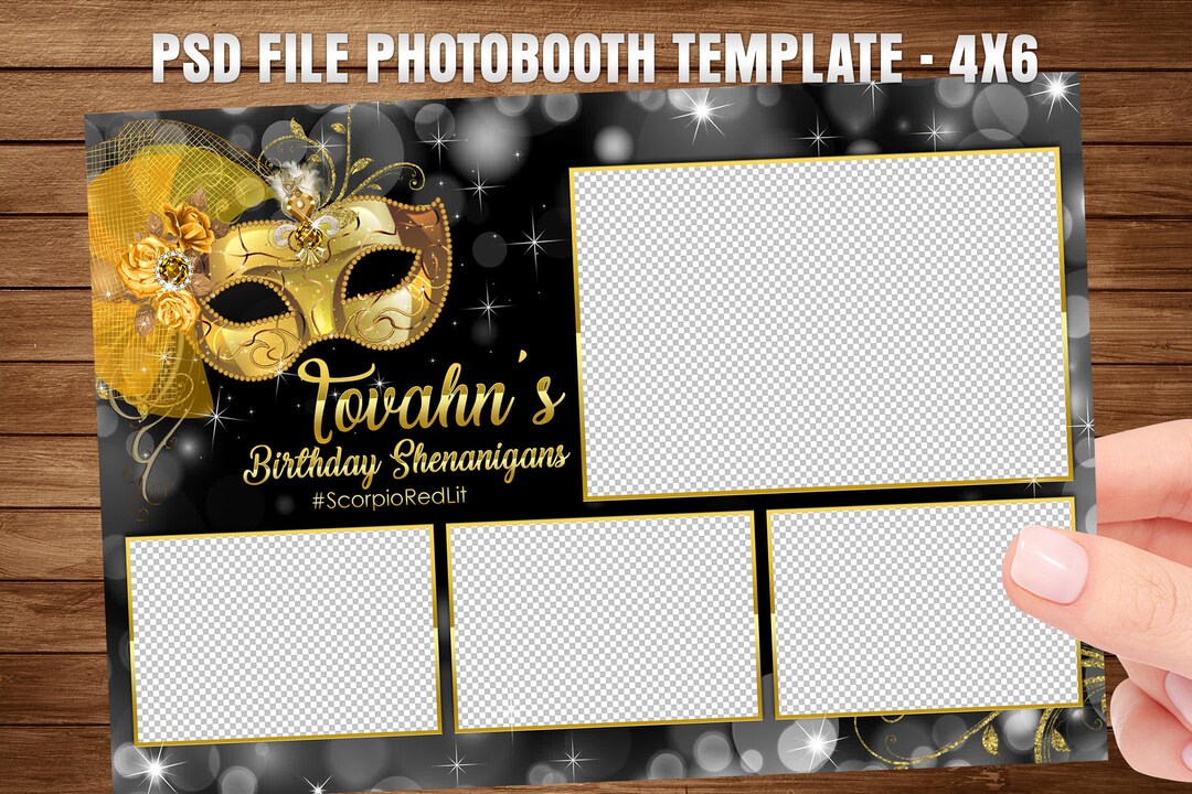 Masquerade Party Booth Template , One - Fully Editable Photoshop File ...