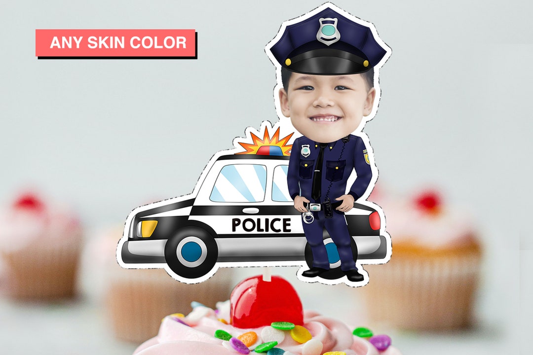 POLICE Officer Cupcake Topper (DIGITAL FILE) , Printable Cupcaketopper ...