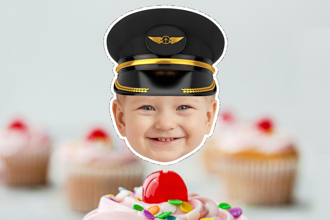 Airline PILOT Cupcake Topper (DIGITAL FILE) , Printable Cupcaketopper ...