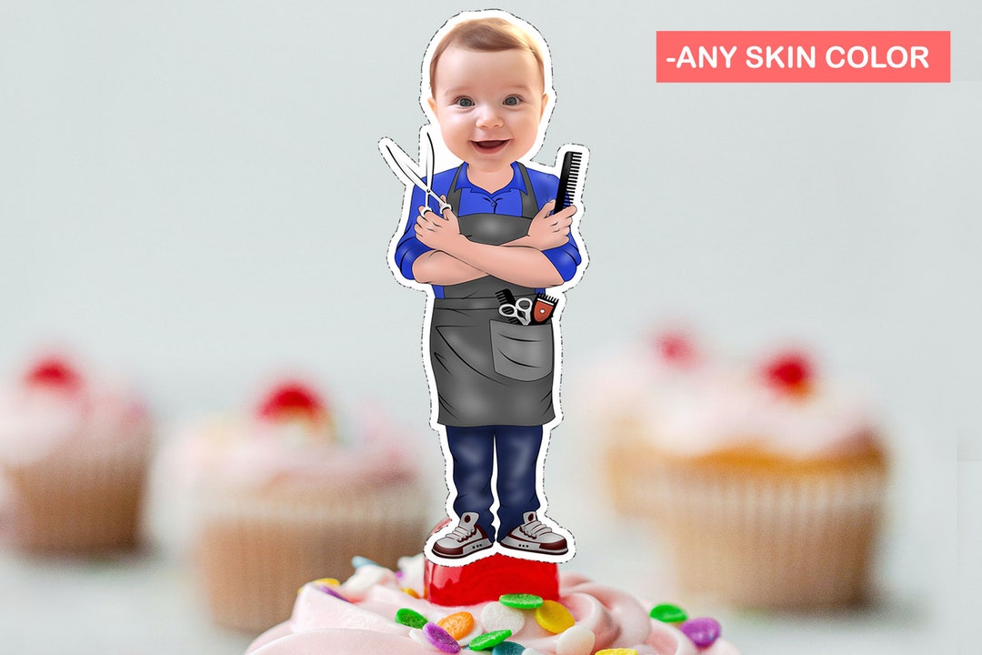 BARBER Cupcake Topper (DIGITAL FILE) , Printable Cupcaketopper ...