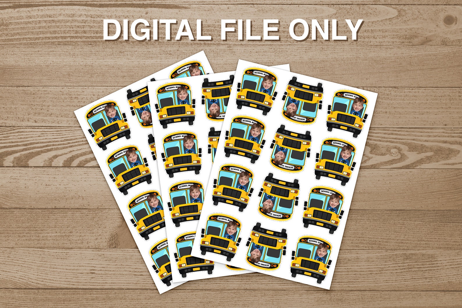 School Bus Driver Cupcake Topper: Personalized Printable (digital File ...