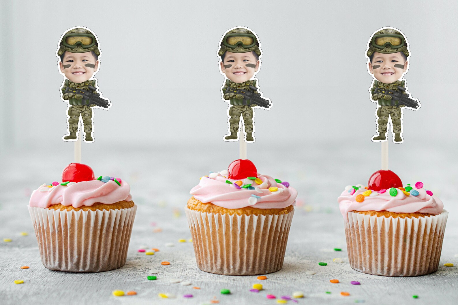 SOLDIER Cupcake Topper (DIGITAL FILE) , Printable Cupcaketopper ...
