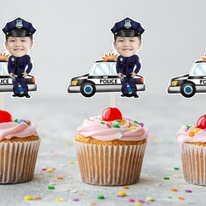 POLICE Officer Cupcake Topper (DIGITAL FILE) , Printable Cupcaketopper ...
